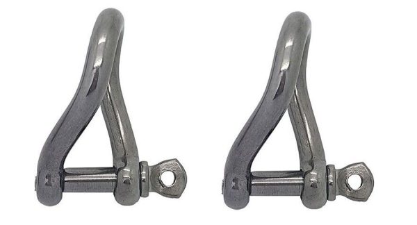 Twisted Dee Shackle 2 x 4mm Stainless Steel Marine Grade 316 - More ...