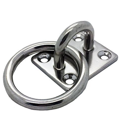 Square Eye Plate With Ring Stainless Steel 5MM - More Than Just Ropes