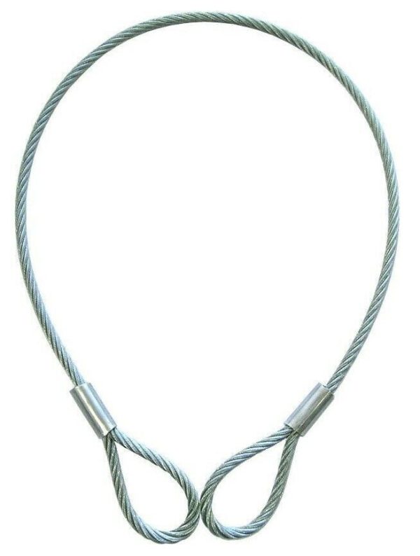 Galvanised Steel Wire Strop / Sling Loop Each End Choose Size & Length ...