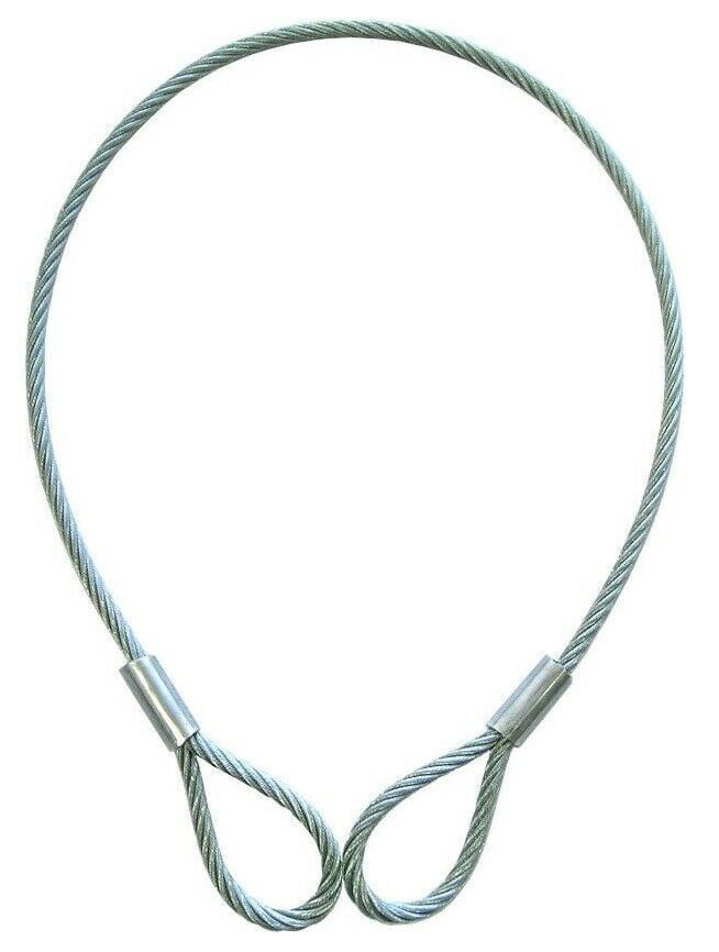 Galvanised Steel Wire Strop / Sling Loop Each End Choose Size & Length ...