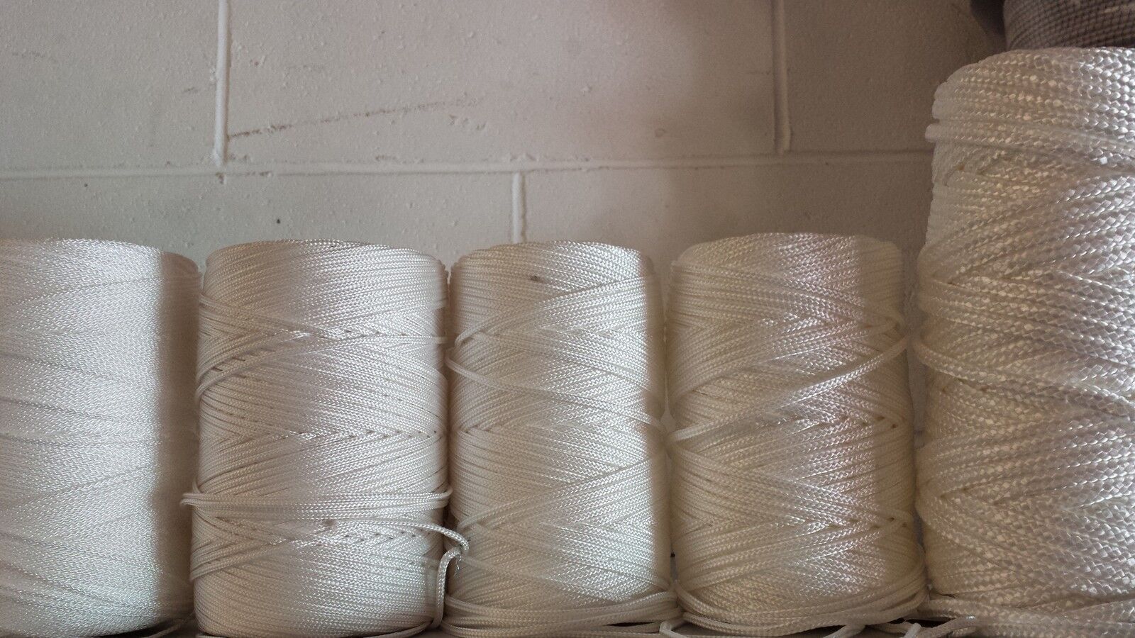 White Nylon Braided Twine (1.3mm 2mm 3mm 4mm and 6mm) x 15 Metres ...
