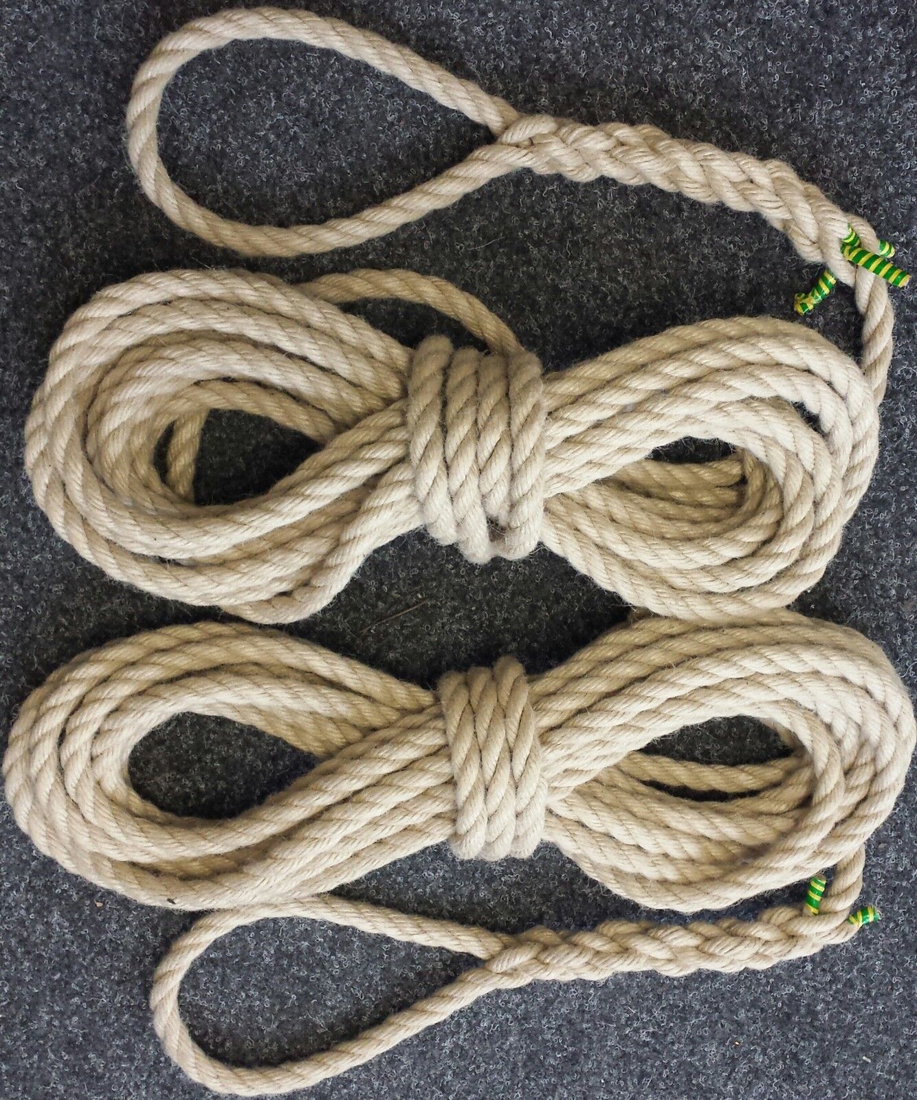 2 X 30FT (9 Metres) 12mm SYNTHETIC HEMP MOORING LINES BOAT - More Than ...