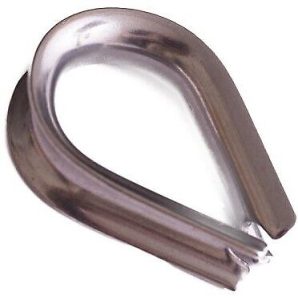 20mm Stainless Steel 316 Marine Grade wire rope Thimbles X 2 - More ...