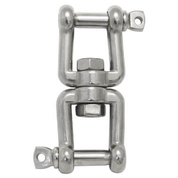 4 x 14mm Anchor Chain Swivel Stainless Steel 316 Marine Grade JAW and ...