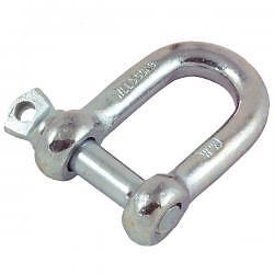 12mm Galvanised Dee Shackle, Screw Pin D Shackle Marine Boat Yacht x 4 ...