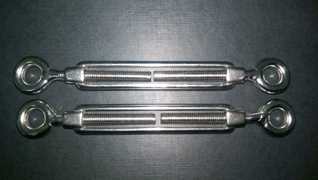 2x 12mm Eye and Eye Stainless Steel Turnbuckle Straining Screw Marine ...