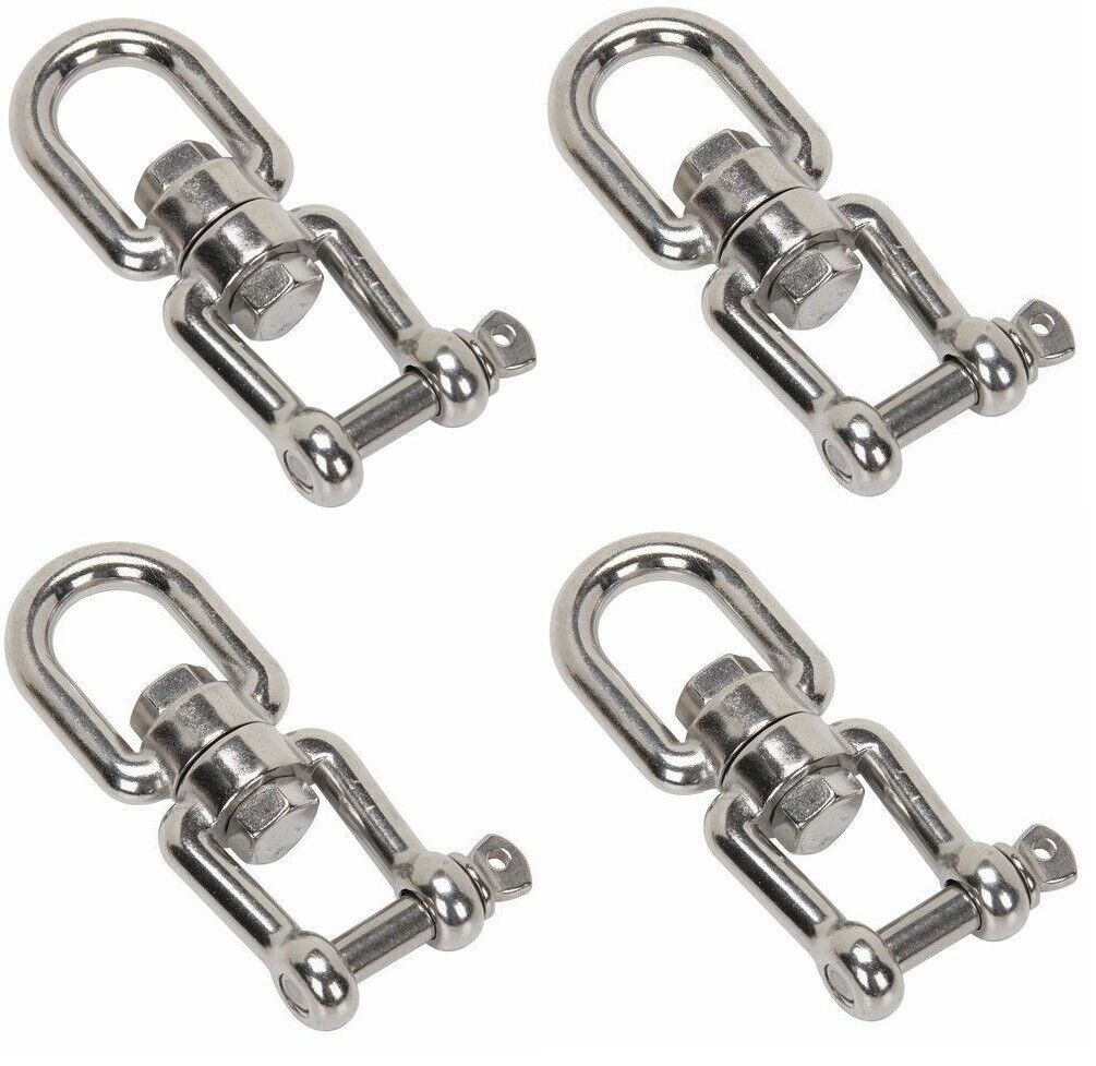 4 x 14mm Anchor Chain Swivel Stainless Steel 316 Marine Grade EYE and ...