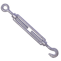 8mm Galvanised Hook and Eye Forged Straining Screw Turnbuckle Rigging ...