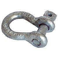SWL 3.25 tons Galvanised Tested Screw Pin Bow Shackles X 2 recovery ...