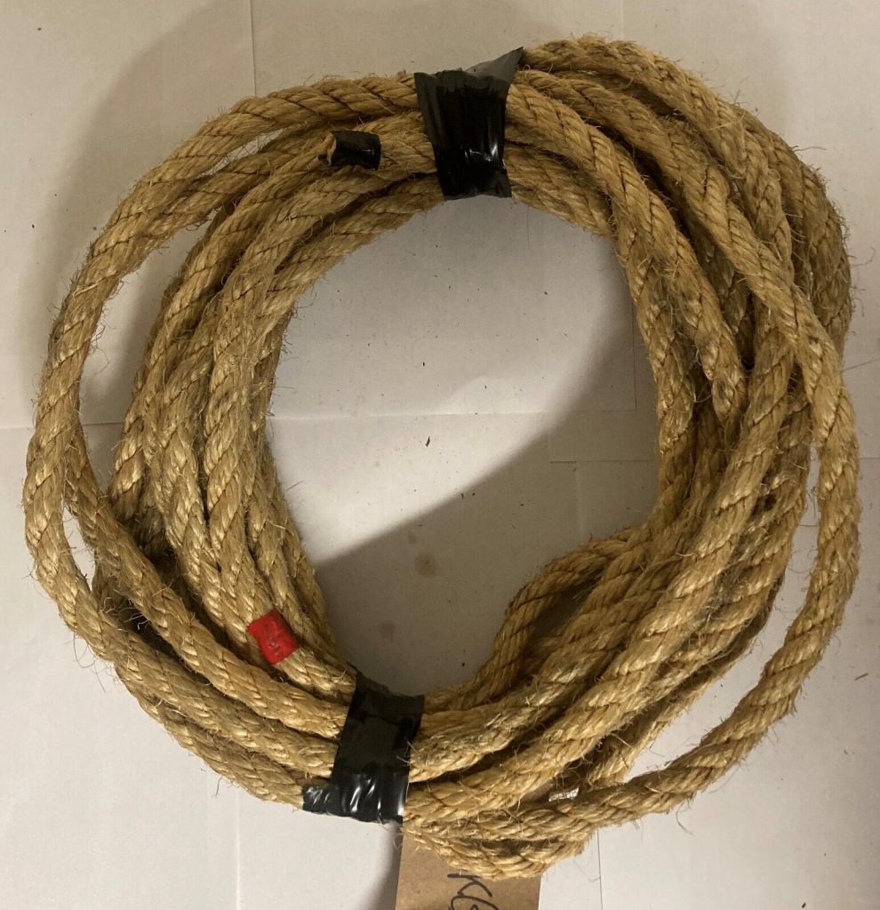 10 Metres x 14mm Natural Fibre Sisal Rope Cat Scratching, Decking, Boat ...