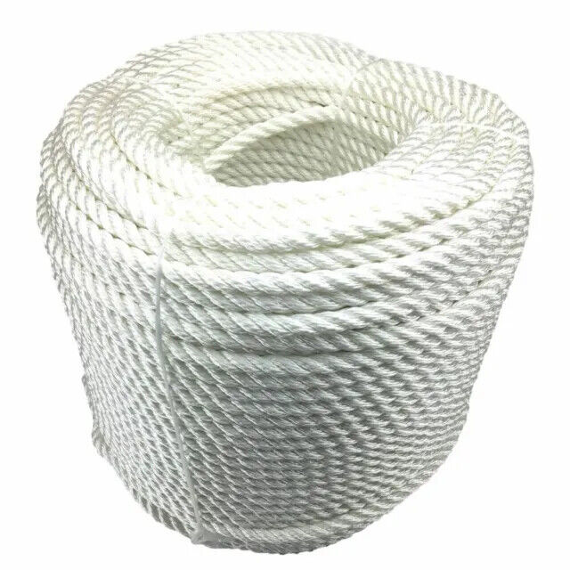 16mm 3 Strand White Nylon Rope, Anchor, Boat, Mooring - Select Length ...