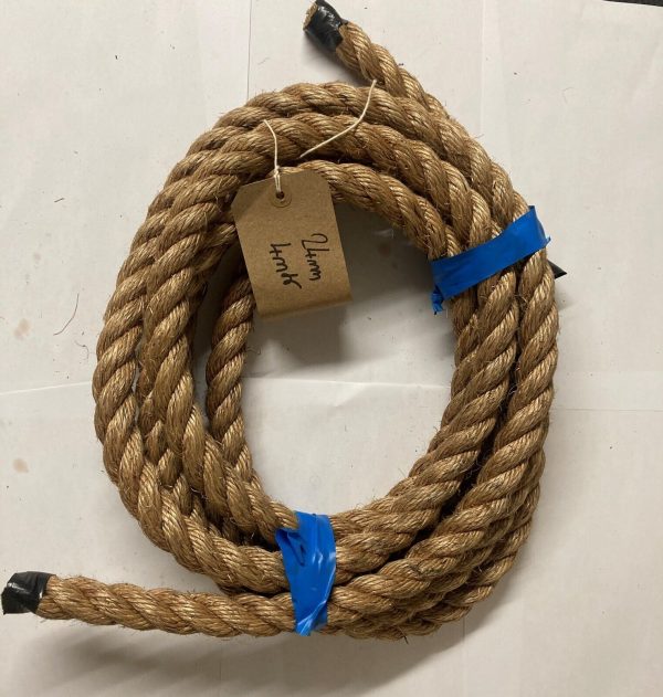 4 Metres x 24mm Manila Natural Fibre Rope For Boats, Decking, Garden ...