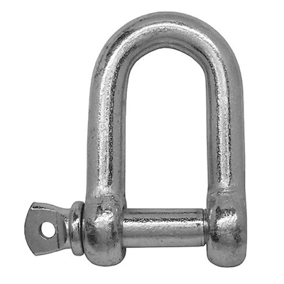 10mm Galvanised Dee Shackle, Screw Pin D Shackle Marine Boat Yacht x 1 ...