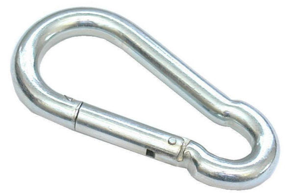 10mm x 100mm Zinc Plated CARBINE Hook X 4 Snap Hook Shackle Spring ...
