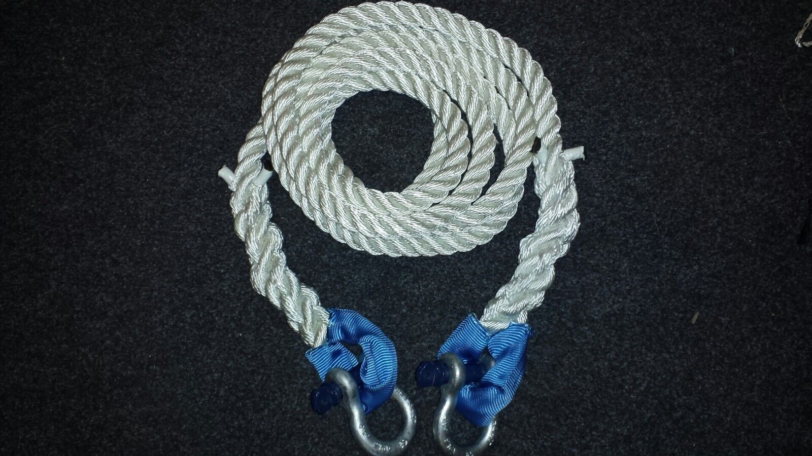 NYLON KINETIC 12 TONNE RECOVERY TOW ROPE 4 x 4 - 7 METRE X 24MM WITH ...