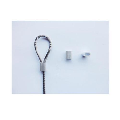 Aluminium Wire Rope Ferrules for use with GALVANISED WIRE ROPE 10 x 5mm ...