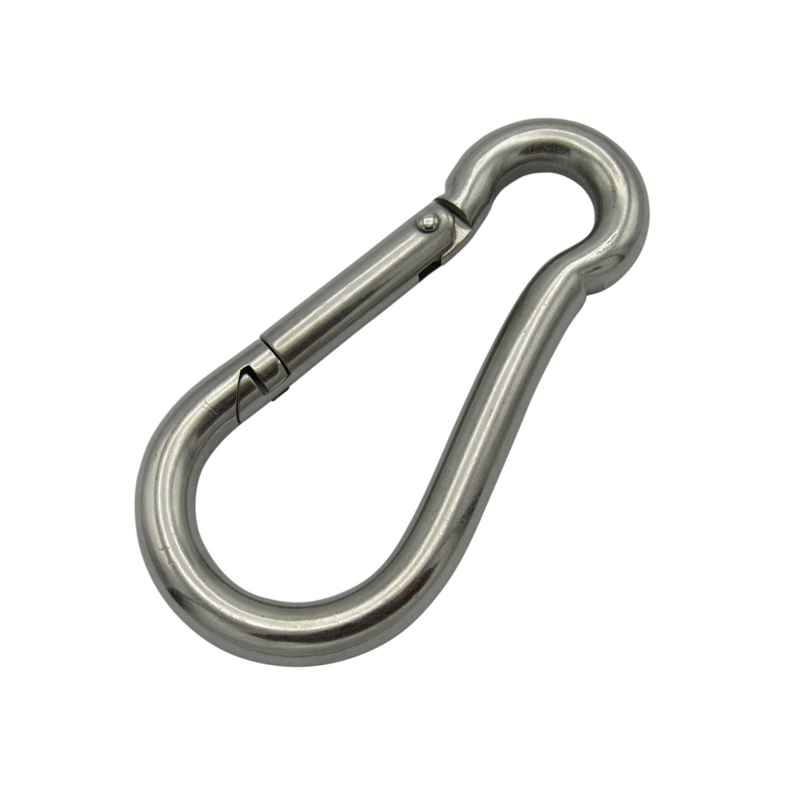12mm x 140mm Plated Carbine, Spring Loaded Carabiner, Snap Hook Boat ...