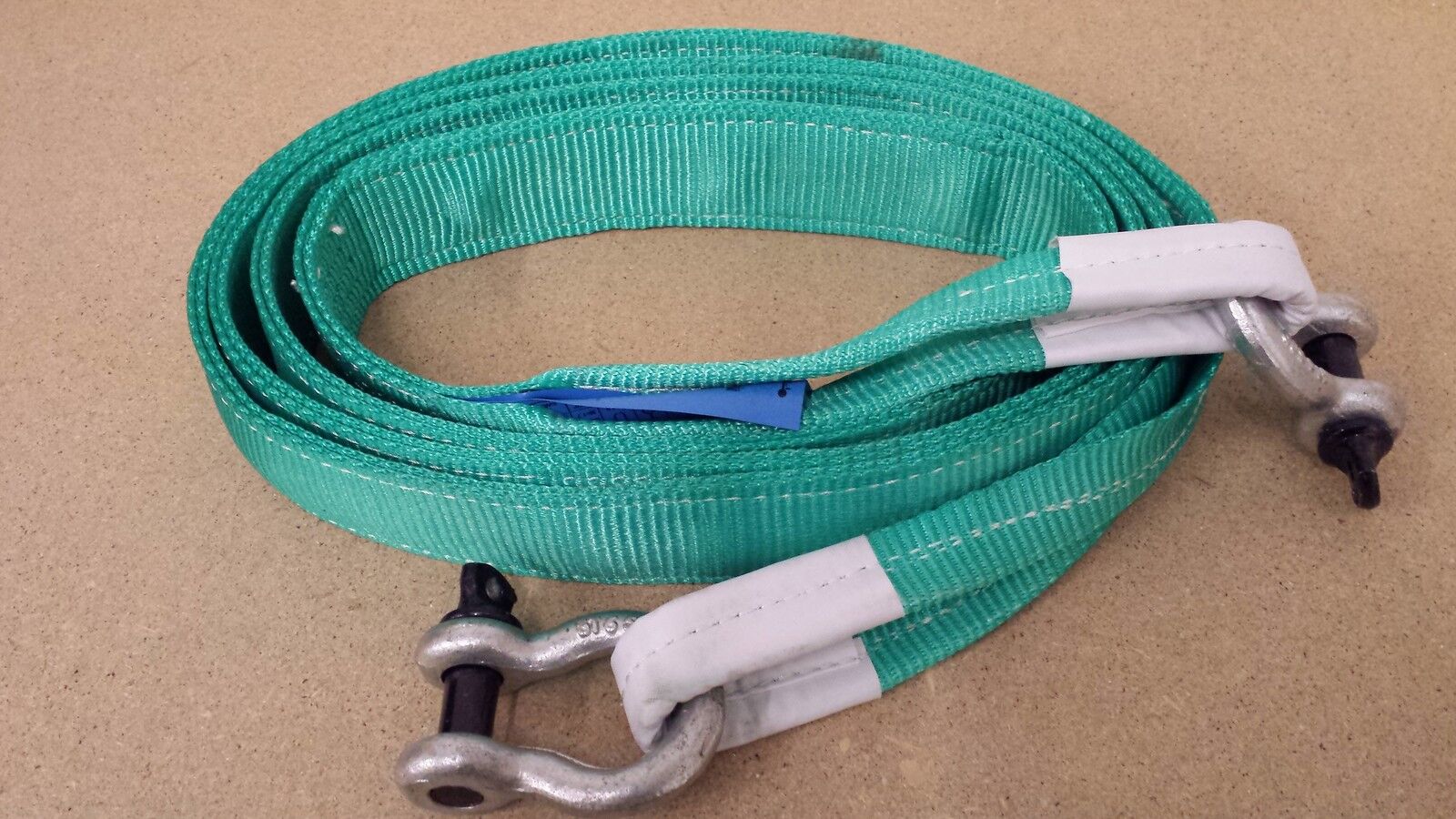 RECOVERY ROPE STRAP - TOWING STRAP 14 TON BREAK LOAD PLUS 2 X 3.25T BOW ...
