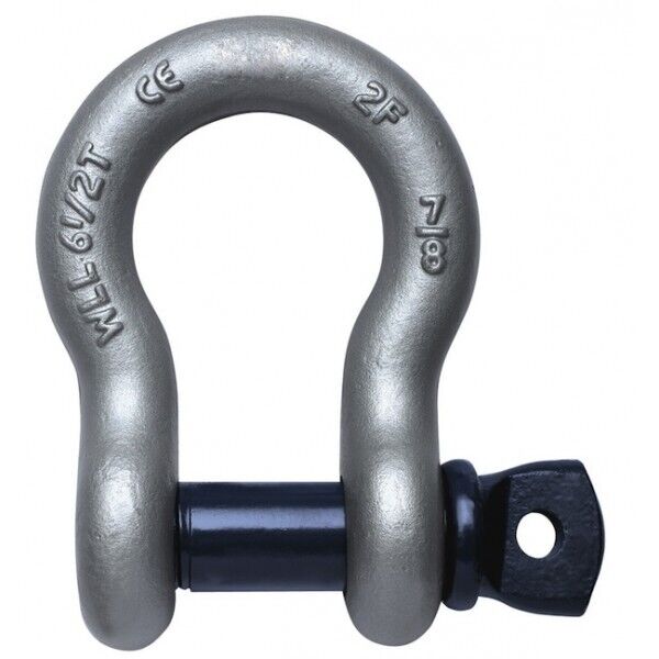 SWL 6.5 ton Galvanised Tested Screw Pin Bow Shackle Blue Pin Recovery ...