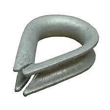 3mm Galvanised Wire Rope Thimbles x 100 - More Than Just Ropes