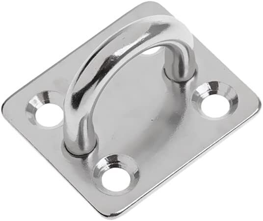 8MM STAINLESS STEEL EYE PLATE, PAD EYE, DECK PLATE, SQUARE X 2 - More ...