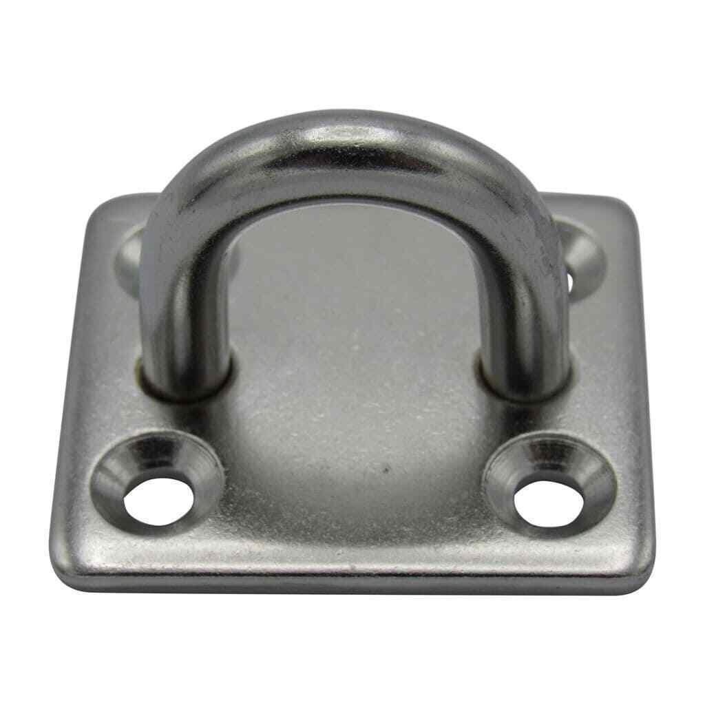 8MM STAINLESS STEEL EYE PLATE, PAD EYE, DECK PLATE, SQUARE X 2 - More ...