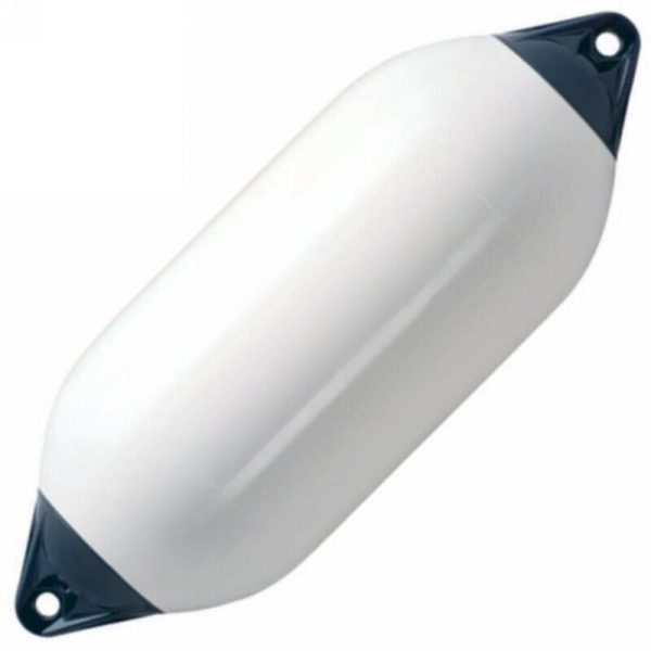 Polyform F Series Yacht / Boat Fender, F5 White With Blue Twin Eye ...
