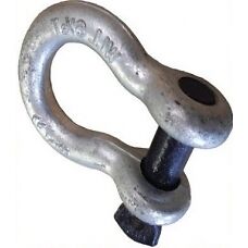 SWL 2 ton Galvanised Tested Bow Shackle Blue Pin x 2 - More Than Just Ropes