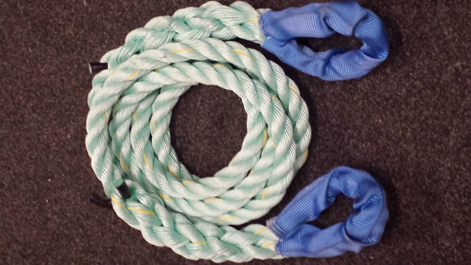 TOW ROPE RECOVERY 4X4 24MM POLYSTEEL WITH PROCTECTED EYES 6 METRE ...