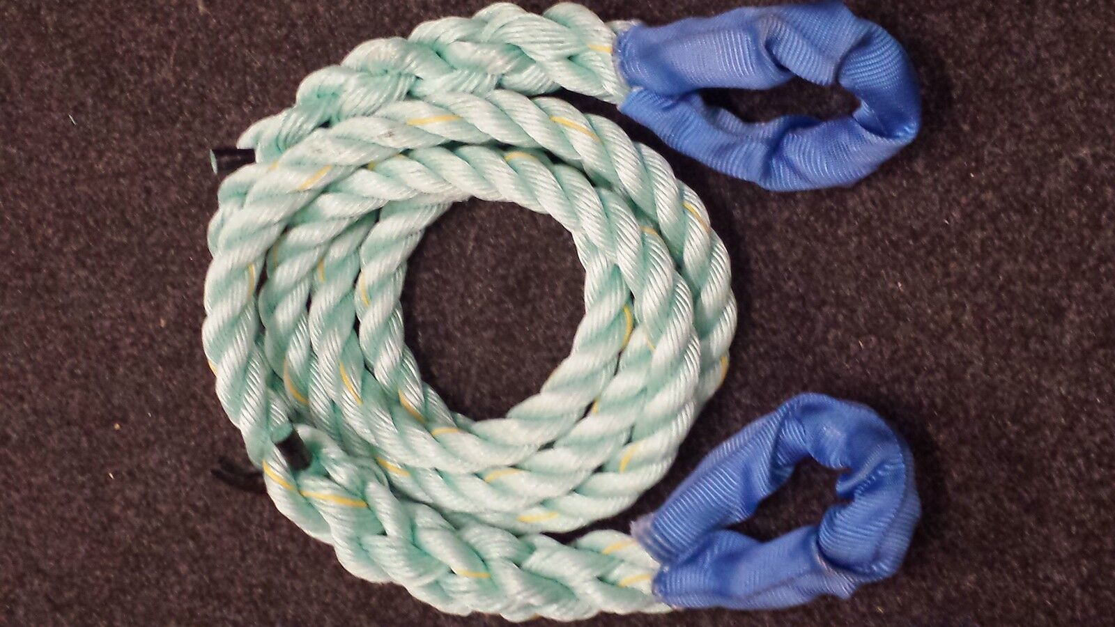 TOW ROPE RECOVERY 4X4 24MM POLYSTEEL WITH PROCTECTED EYES 6 METRE ...