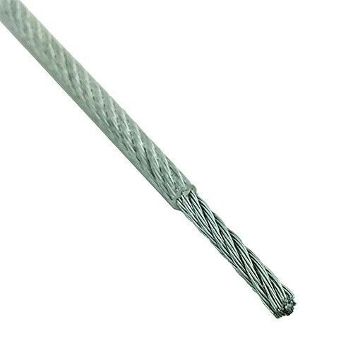 3-4 mm Clear PVC Galvanised Wire Rope Cable - Washing lines, gym wire ...