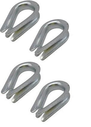 3mm Galvanised Wire Rope Thimbles x 4 - More Than Just Ropes