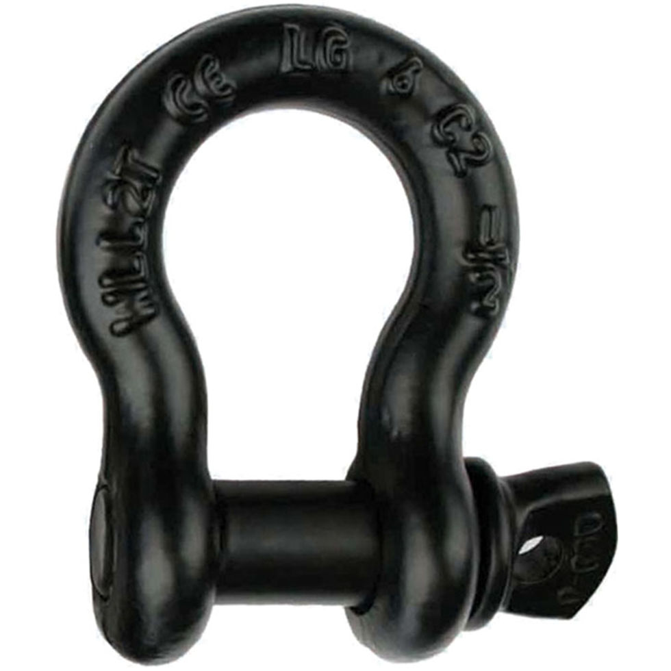 RECOVERY SHACKLE 4.75 ton Galvanised Tested Black Powder Coated Bow ...